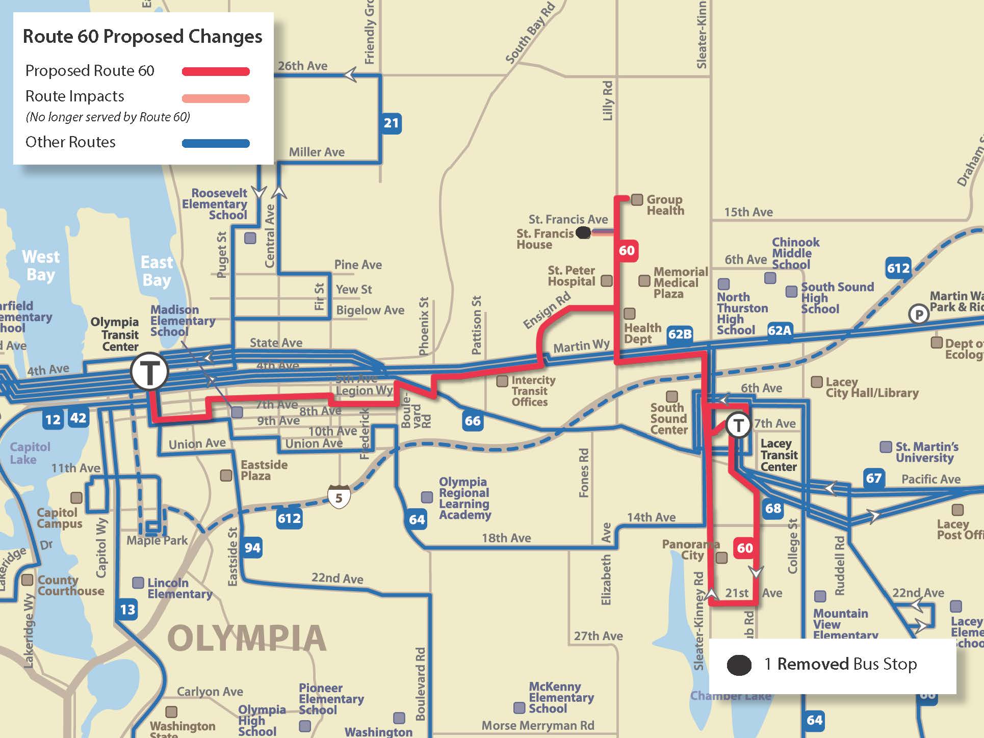 Route 60 Proposed 2018 Service Changes Intercity Transit